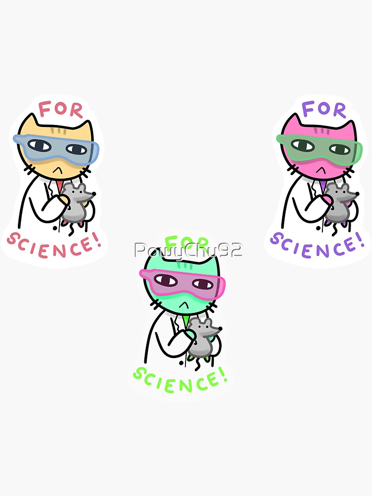 "Science Cats Sticker Pack" Sticker for Sale by PowyChu92 | Redbubble