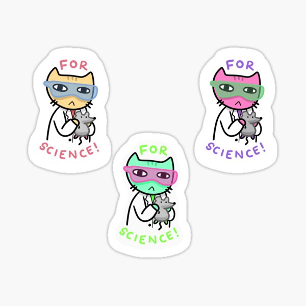 "Science Cats Sticker Pack" Sticker for Sale by PowyChu92 | Redbubble
