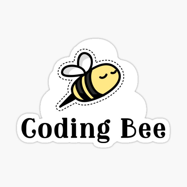 "Coding Bee Cute Programmer's Design" Sticker for Sale by ...