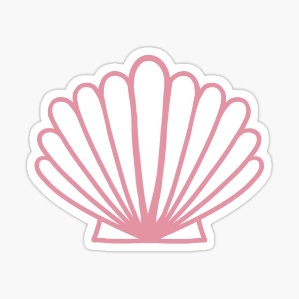 "Pink Seashell" Sticker for Sale by katelyn28 | Redbubble
