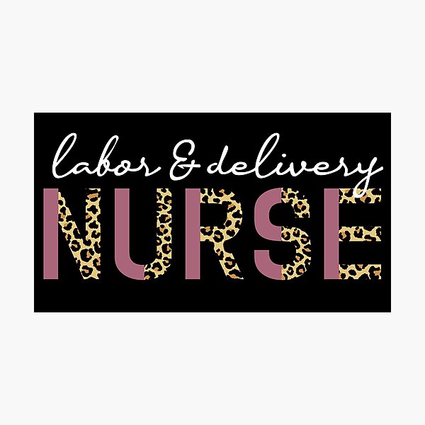 Lámina fotográfica «Enfermera de trabajo de parto y parto Tipografía ...