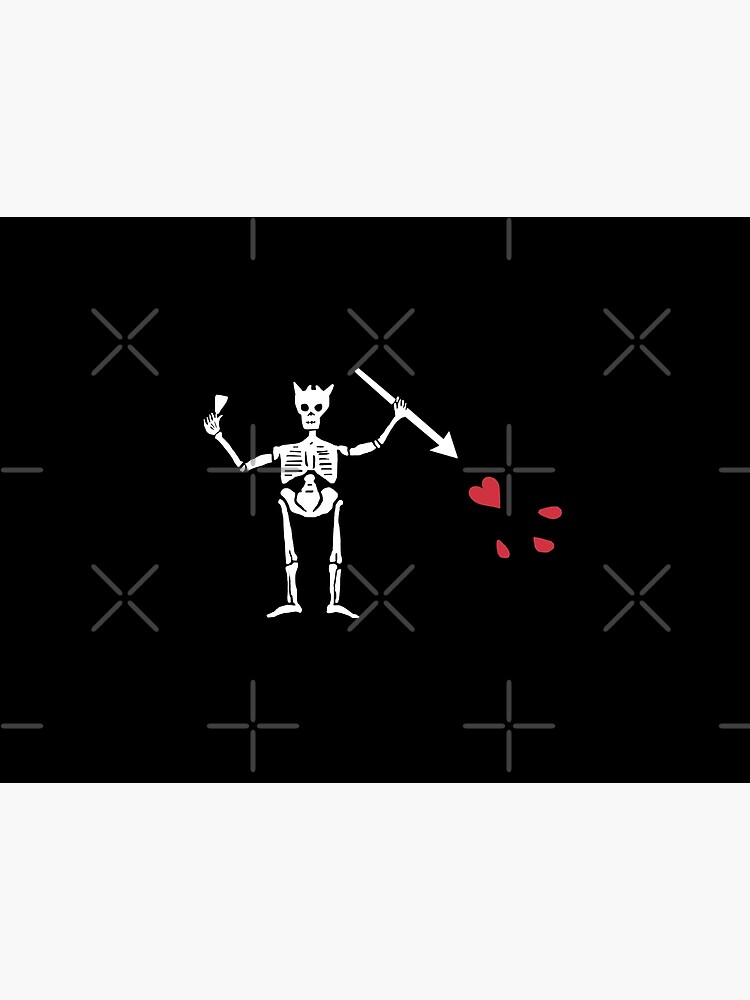 "Blackbeard's Flag Skeleton" Poster for Sale by Kalistela | Redbubble
