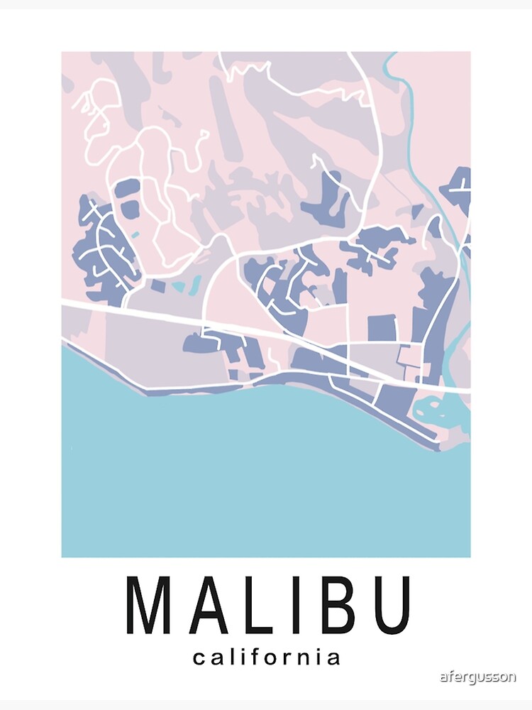 "malibu california city map" Poster for Sale by afergusson | Redbubble