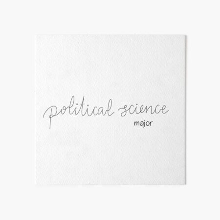 "political science major cursive" Art Board Print by art-stickers ...