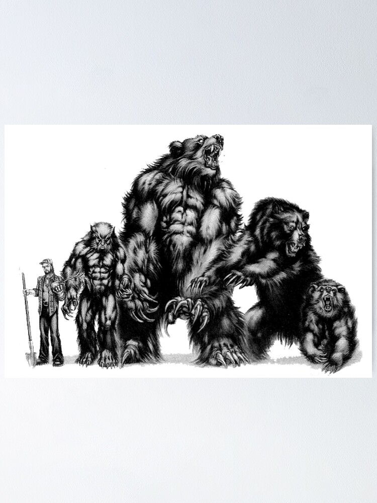 "Werewolf five forms Gurahl" Poster by Logansgeek | Redbubble