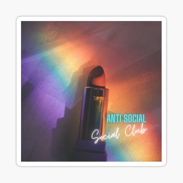"Anti Social Social Club" Sticker for Sale by CelestialChaos | Redbubble