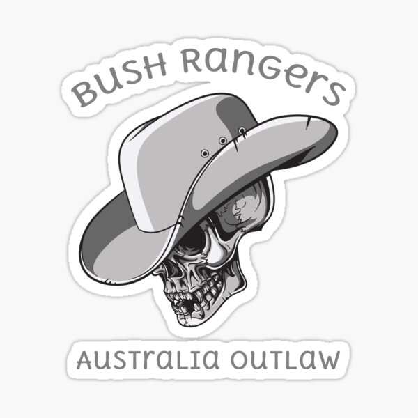 "Skull Stockman.Australian Bush Rangers" Sticker for Sale by ...