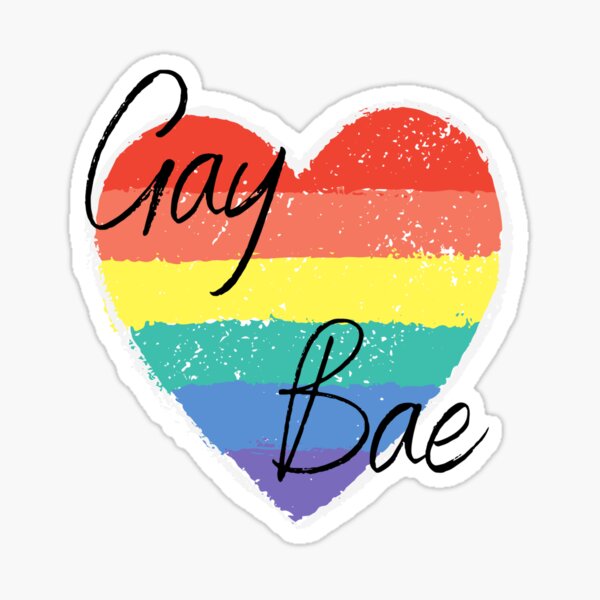 "Gay Bae" Sticker for Sale by HibiscusFlower | Redbubble