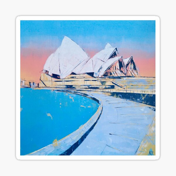 "Sydney Opera House, Australia " Sticker for Sale by katieBullockArt ...