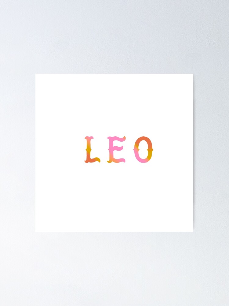 "Leo Lettering" Poster by artycarly | Redbubble