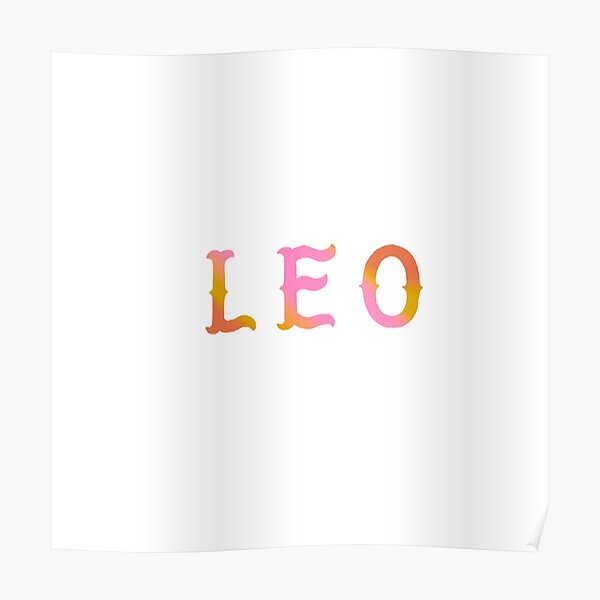 "Leo Lettering" Poster by artycarly | Redbubble