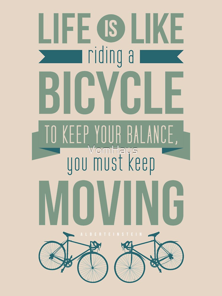 "Life is Like Riding a Bicycle - Motivational Biking Cycling T shirt" T ...