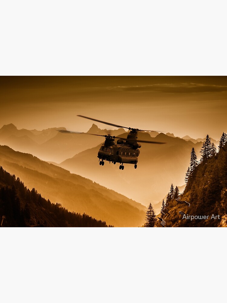 "Chinook Sepia" Art Print by aviationart | Redbubble