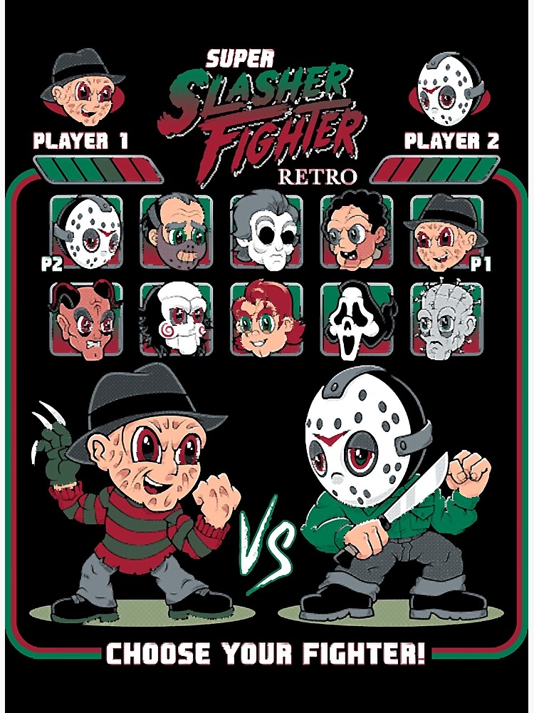 Póster «Super Slasher Fighter - Cartoon Chibi Style - Videojuego retro ...