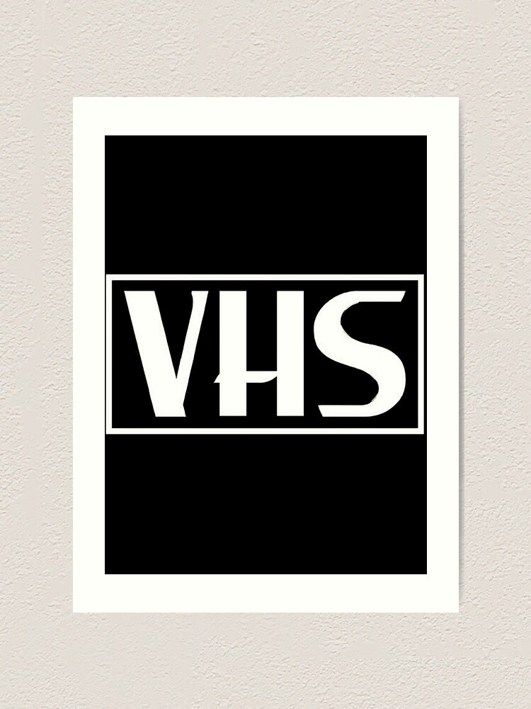 "VHS Logo in White " Art Print for Sale by gurmanar | Redbubble
