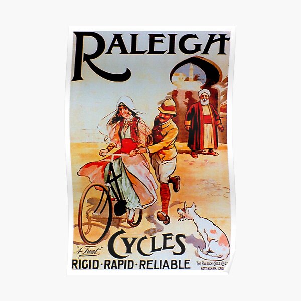 "RALEIGH CYCLES; Vintage Bicycle Advertising Print" Poster for Sale by ...