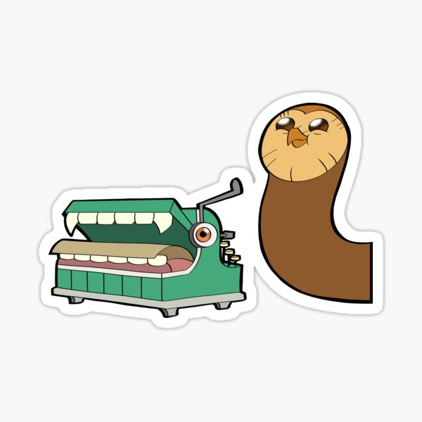 "Hooky and his Typewriter" Sticker for Sale by hope170 | Redbubble