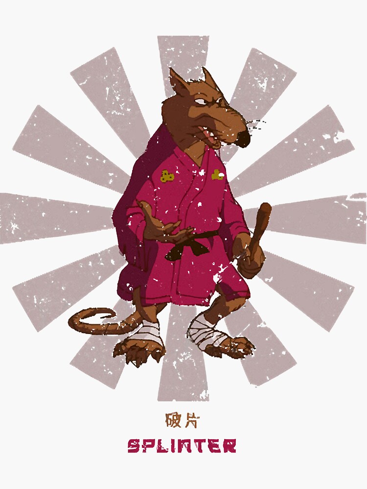 "Splinter Retro Japanese TMNT " Sticker for Sale by Nincehelsor | Redbubble
