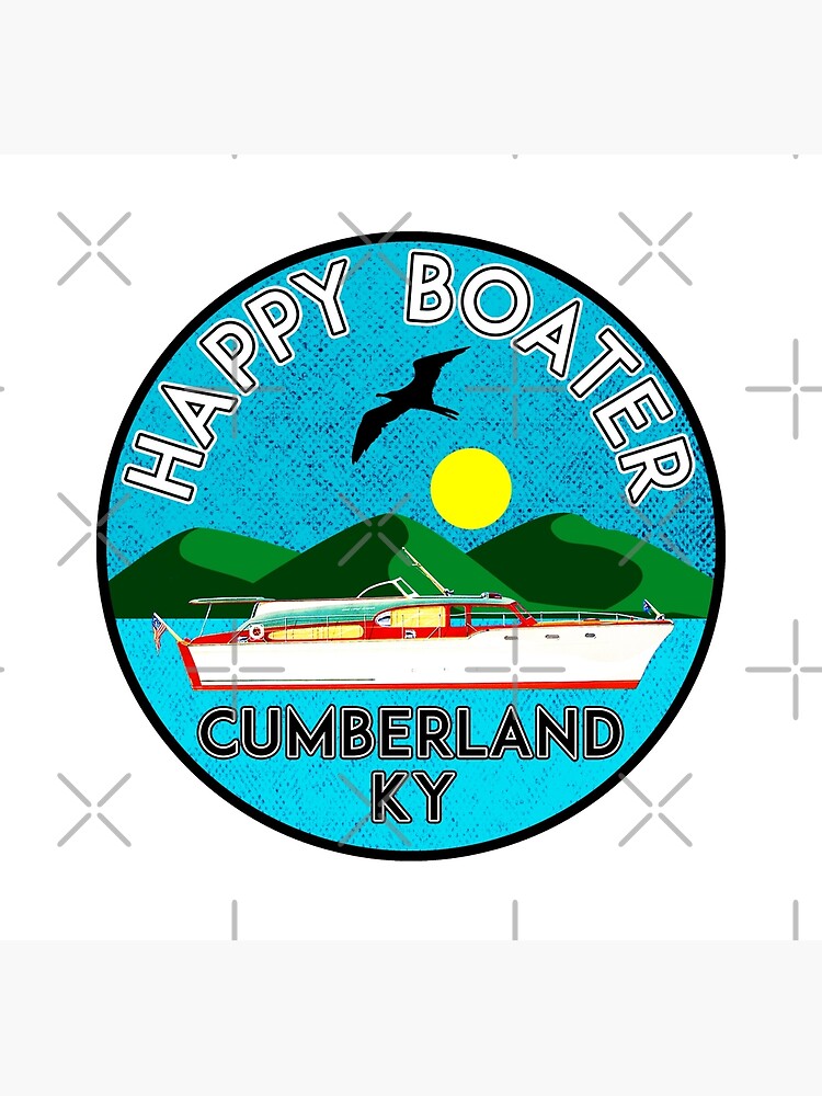 "HAPPY BOATER LAKE CUMBERLAND KENTUCKY KY BOAT BOATING CAMPER" Art ...