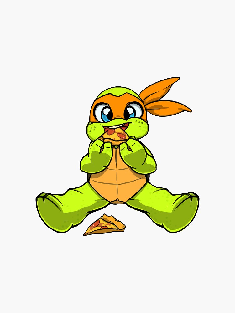 "TMNT Mikey 2012 Chibi" Sticker for Sale by kramzo | Redbubble