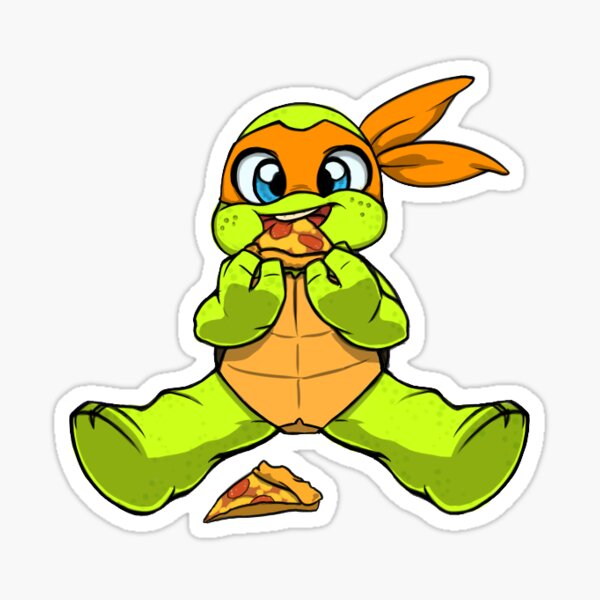 "TMNT Mikey 2012 Chibi" Sticker for Sale by kramzo | Redbubble