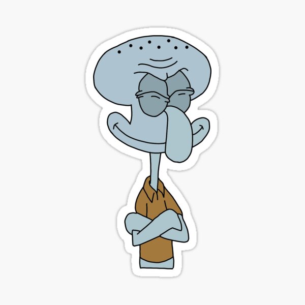 "squidward evil laugh " Sticker by BrooklynnGS | Redbubble