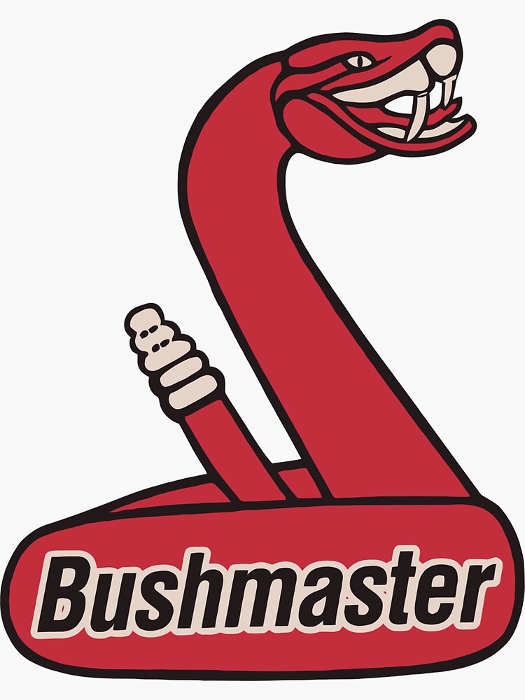 "BUSHMASTER" Sticker for Sale by Soakbortrondol | Redbubble