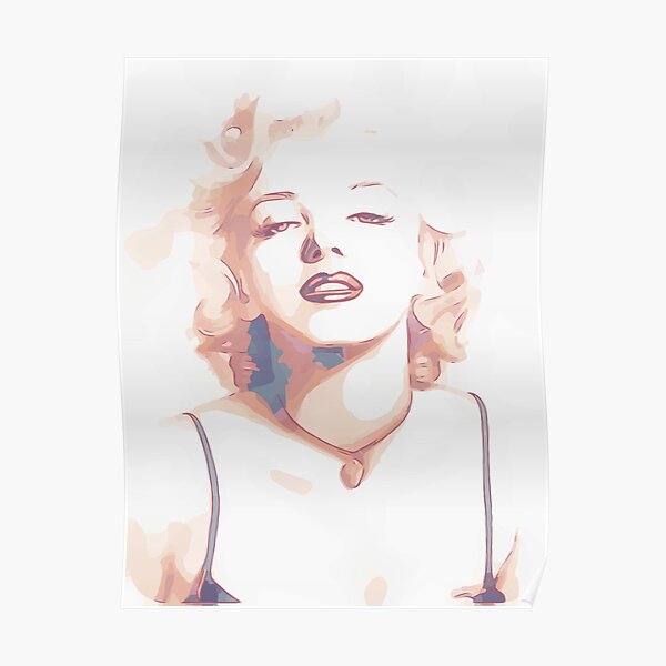 "Marilyn Monroe artwork monotone" Poster for Sale by atlantisdesign ...