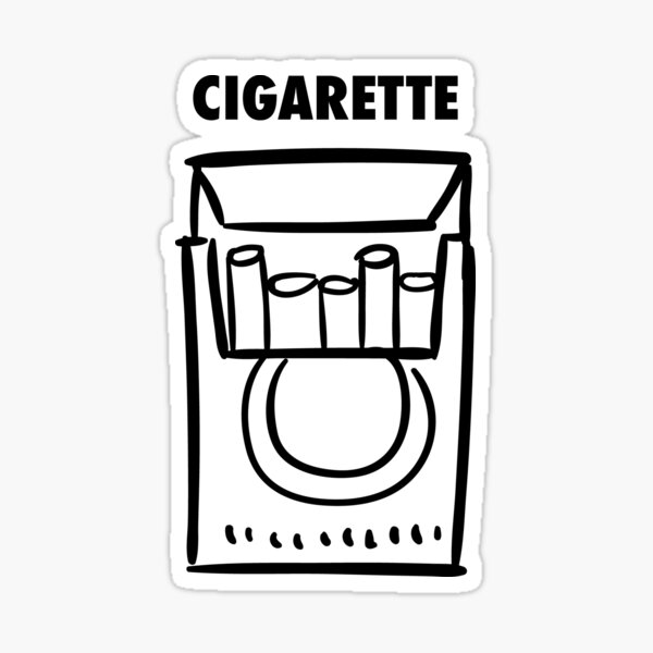 "CIGARETTE" Sticker for Sale by DRIPPED-STORE | Redbubble