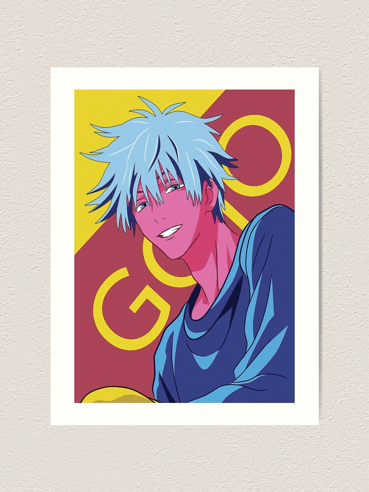 "Satoru Gojo Portrait Art Print, Jujutsu Kaisen Home Decor Wall Hanging ...