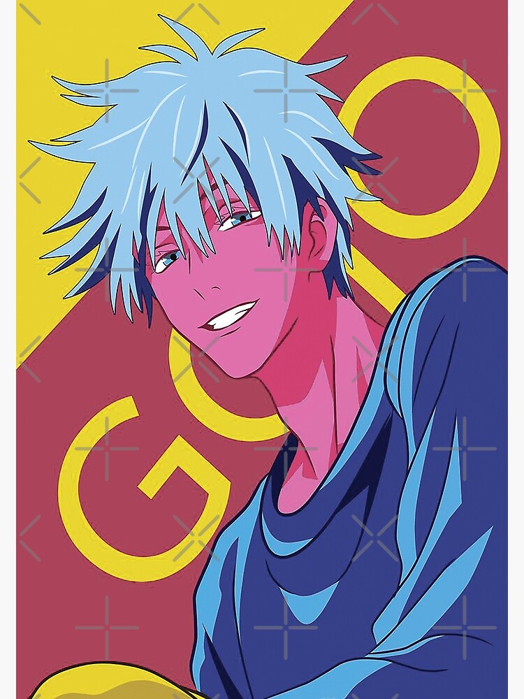 "Satoru Gojo Portrait Art Print, Jujutsu Kaisen Home Decor Wall Hanging ...