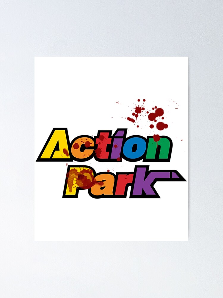 Póster «Camiseta Action Park Logo del parque de acción (ensangrentado ...