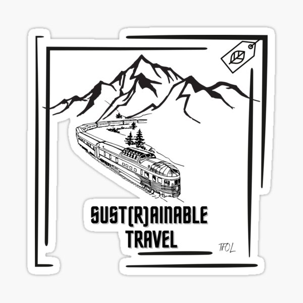 "Sustainable Travel Statement - Train Design" Sticker for Sale by ...
