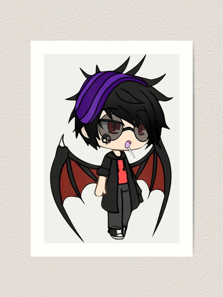 "Cute Chibi style Kawaii Anime Vamp Boy with" Art Print by BarineZayden ...