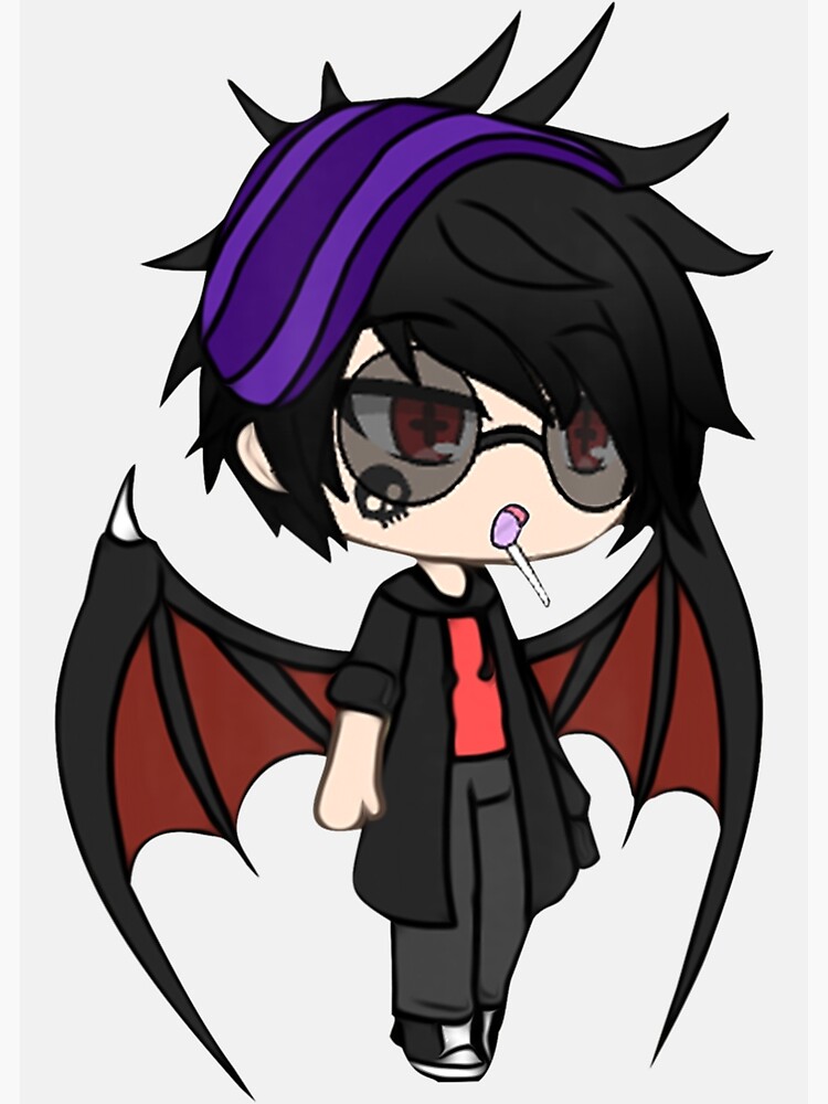 "Cute Chibi style Kawaii Anime Vamp Boy with" Art Print by BarineZayden ...