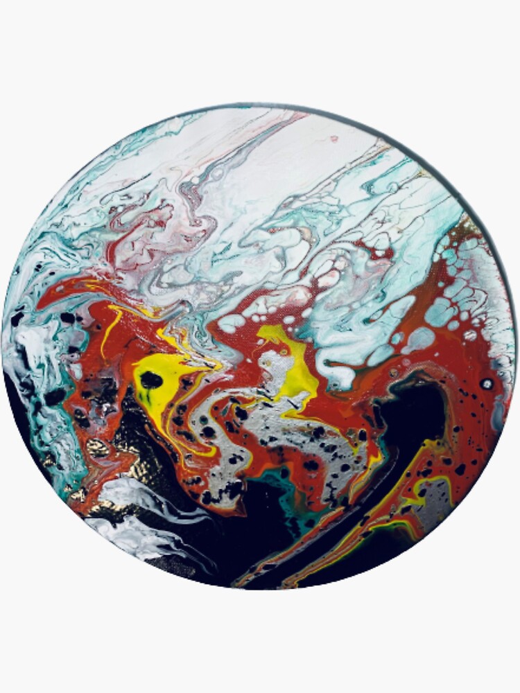 "Round Multi Color Art" Sticker by MartysHotSpot | Redbubble