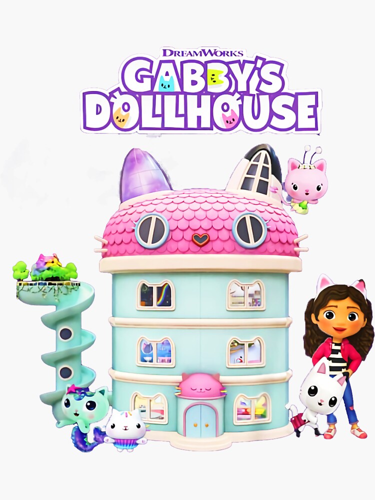 "Kids Gabby's Dollhouse Group Logo T-Shirt" Sticker for Sale by zamire ...