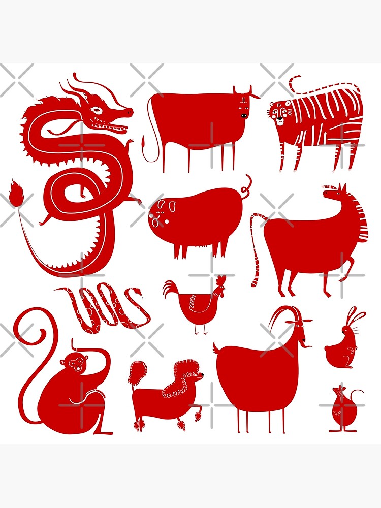 "japanese zodiac animals" Poster for Sale by amy-kaori | Redbubble