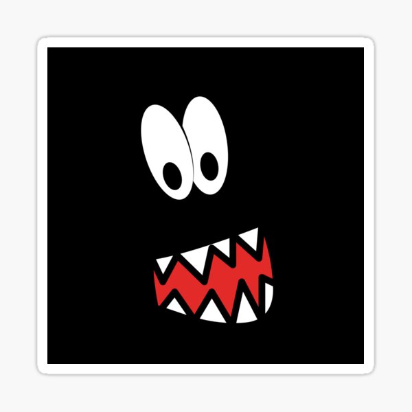 "Sharp teeth Smile" Sticker for Sale by Shining321 | Redbubble
