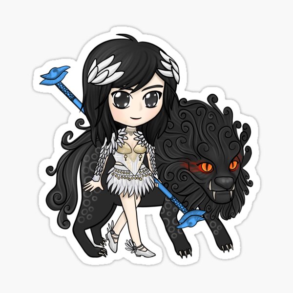 "Cute BDO Tamer costume character hand drawn chibi style." Sticker for ...