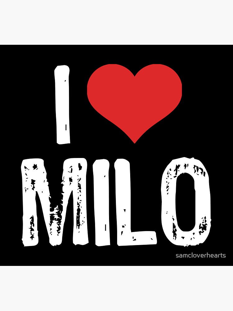 "I Love Milo" Sticker for Sale by samcloverhearts | Redbubble