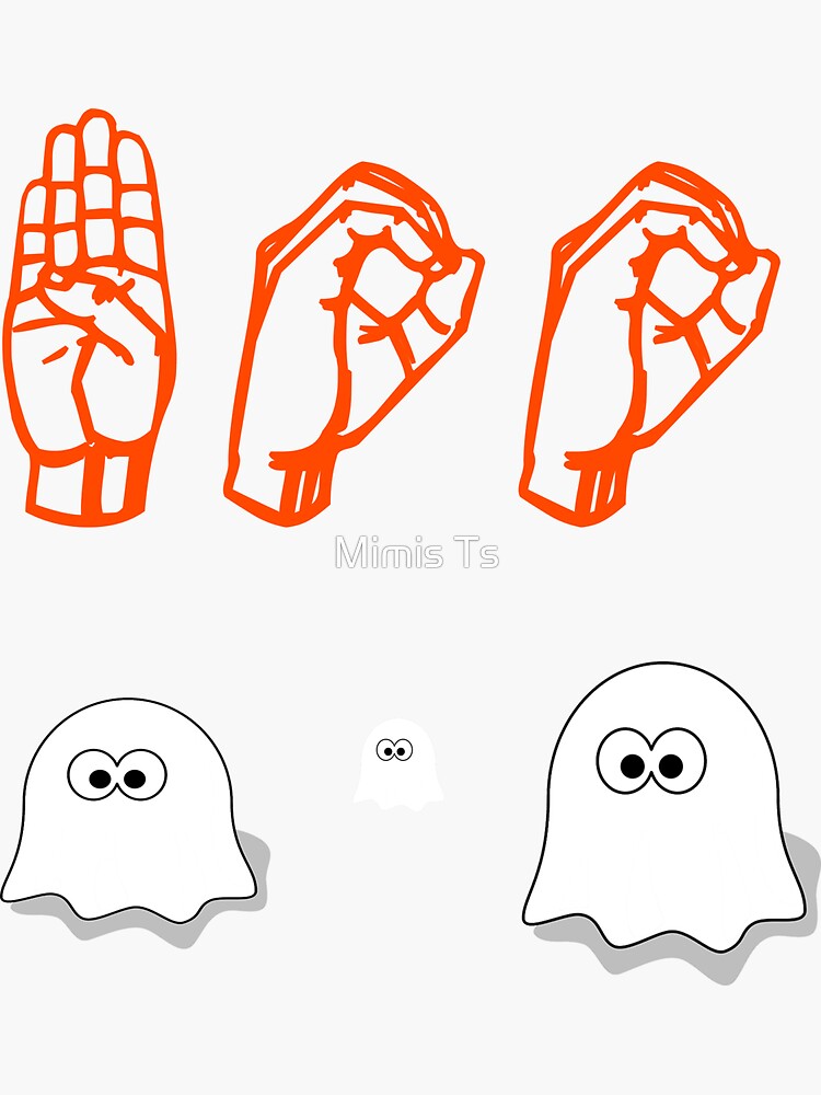 "Halloween Boo - American Sign Language" Sticker for Sale by ...