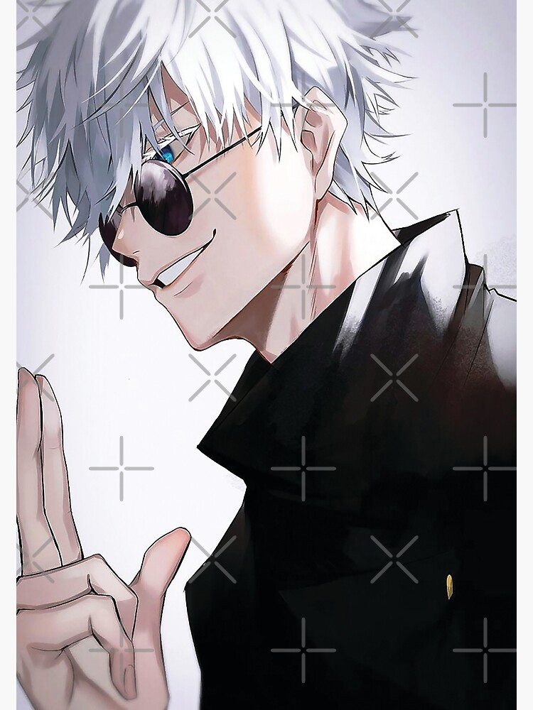 "Satoru Gojo Portrait Art Print, Jujutsu Kaisen Home Decor Wall Hanging ...