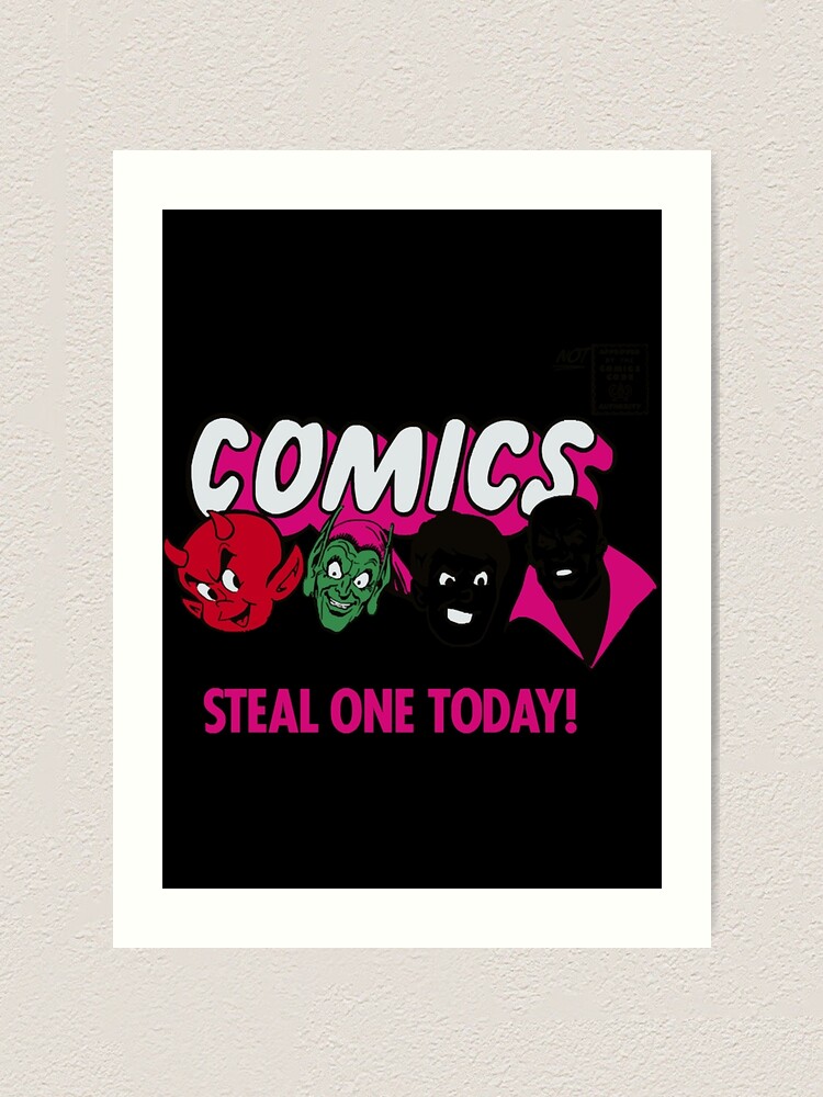"Comics Steal One Today! Spinner Rack Topper Original Characters " Art ...
