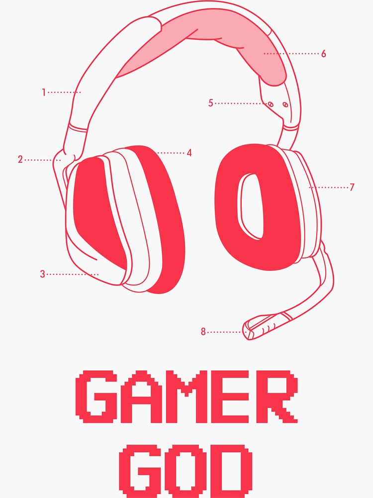 "Gamer GOD" Sticker for Sale by Antyka | Redbubble