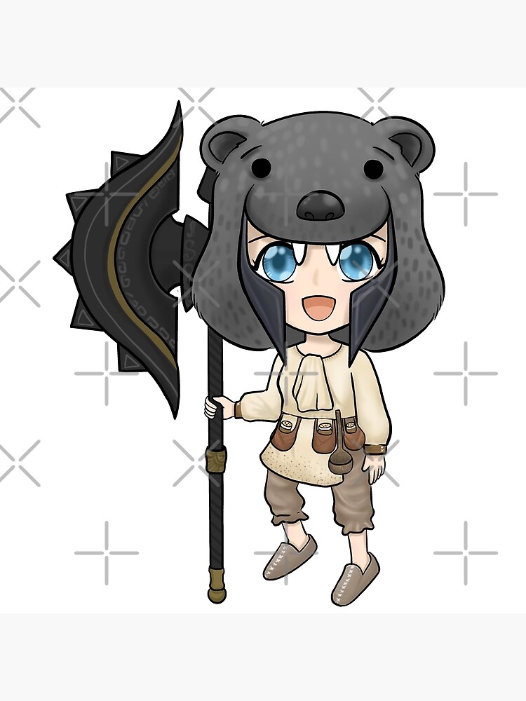 "Cute BDO Guardian costume character hand drawn chibi style." Postcard ...