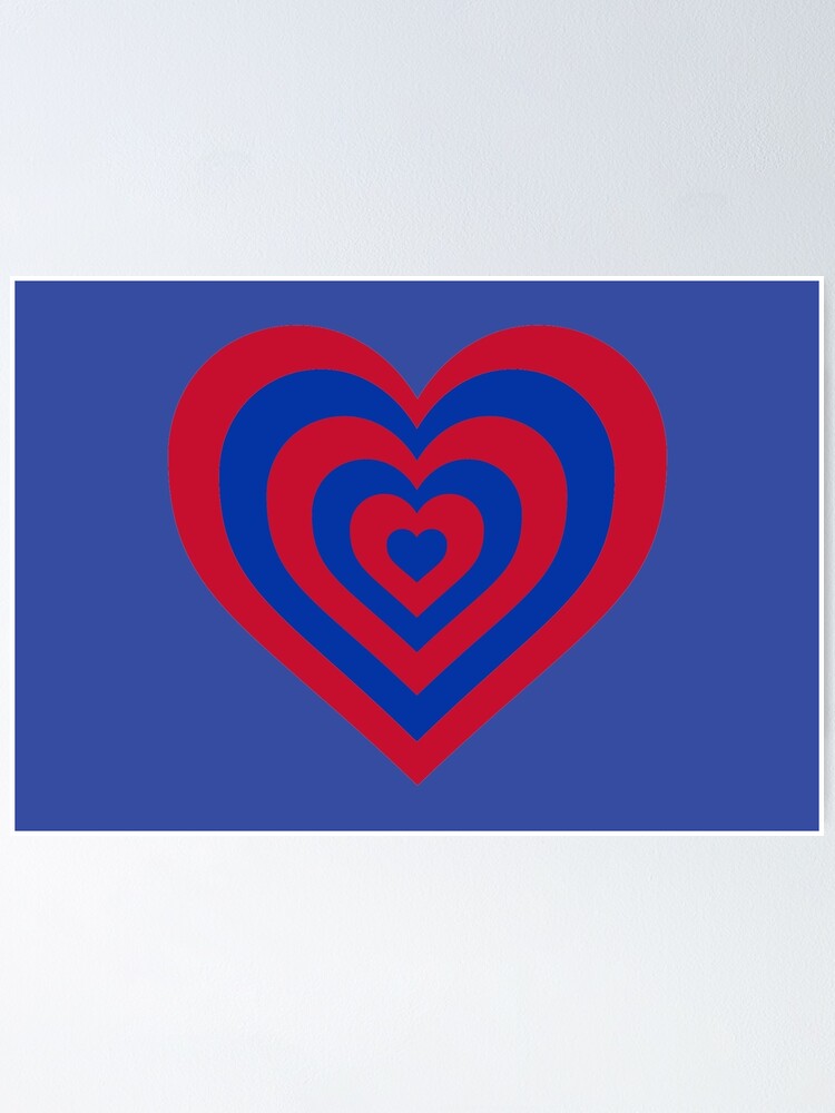 "Red and Blue - Powerpuff Girls Retro Heart" Poster for Sale by ...