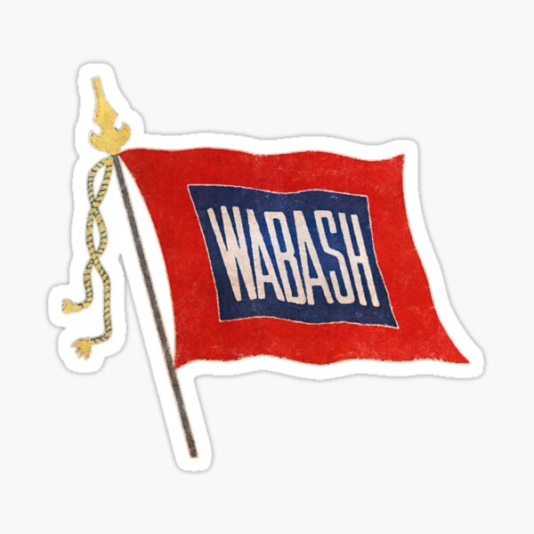 "Vintage Wabash Railroad Flag logo " Sticker for Sale by anaCryder ...