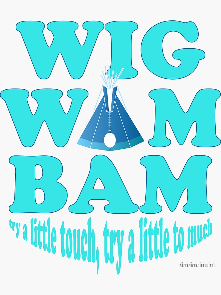 "Wig Wam Bam Sweet Glam Rock Classic Song" Sticker for Sale by ...