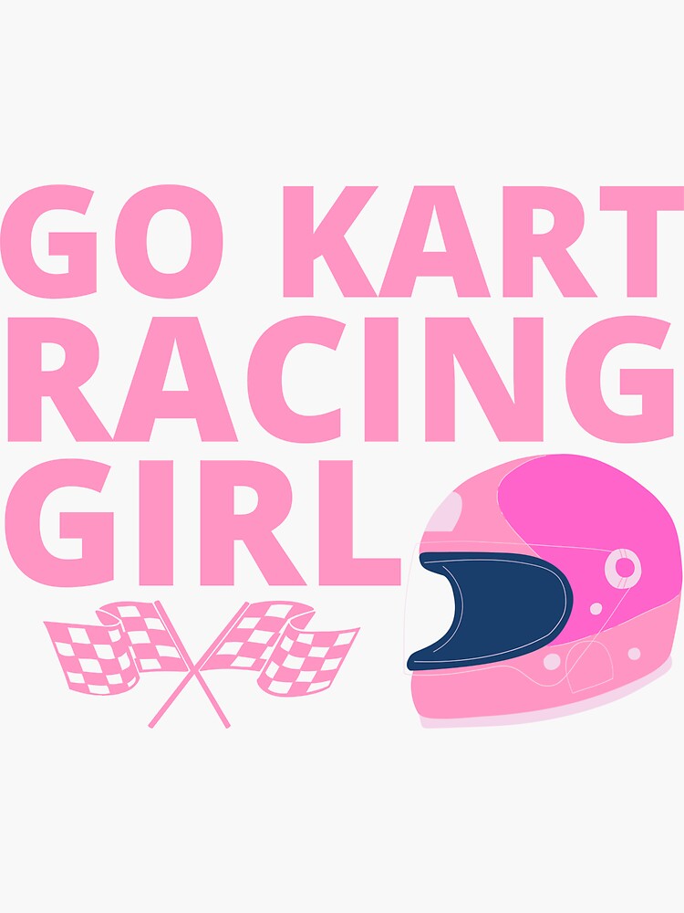 "GO KART RACING GIRL" Sticker for Sale by Ferozign | Redbubble